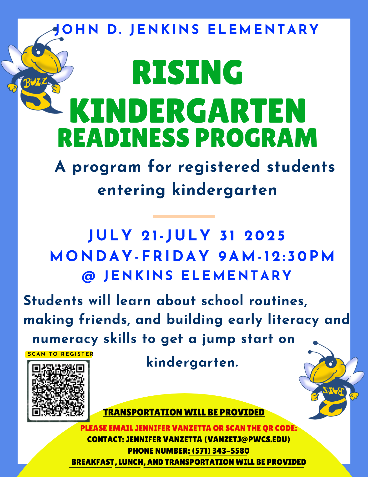 Rising Kindergarten Readiness Program - Jenkins Elementary School